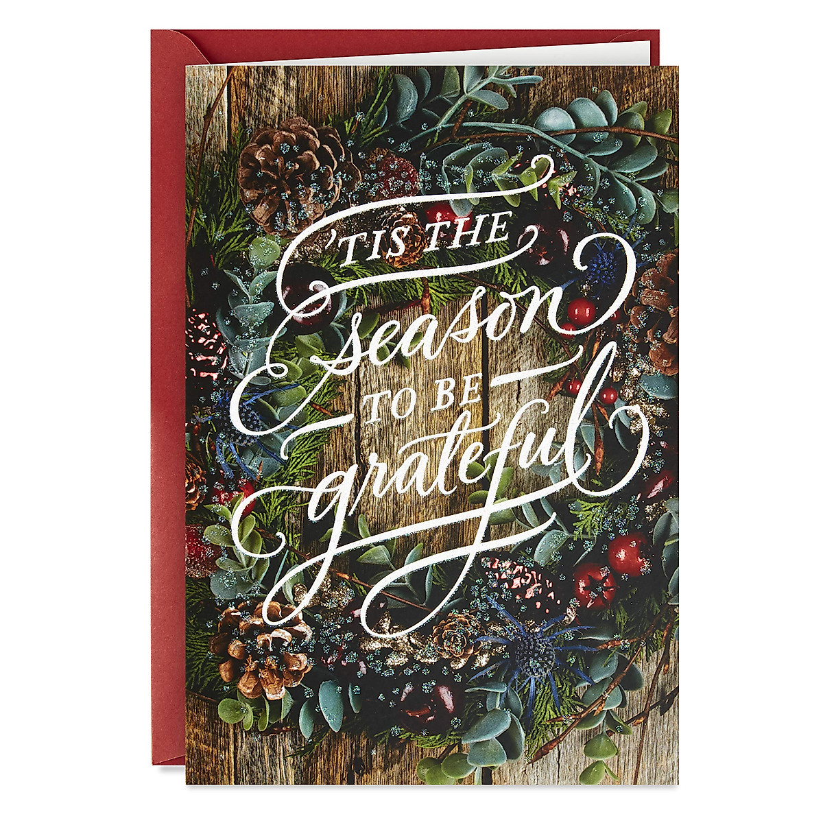 Hallmark Boxed Christmas Cards, Season to be Grateful (16 Cards and 17 Envelopes)