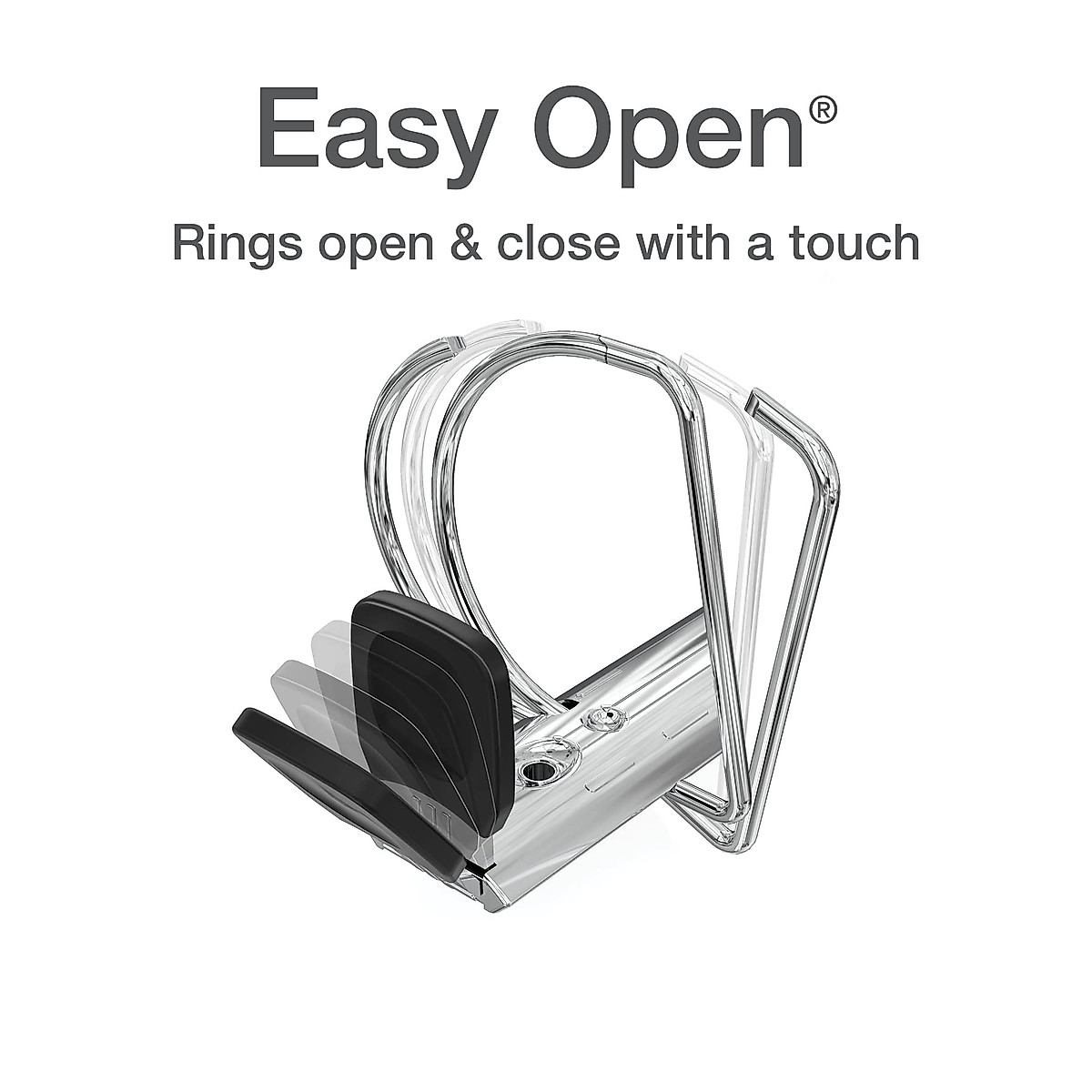 Oxford 3 Ring Binders, 2 Inch ONE-Touch Easy Open D Rings, View Binders, Durable Hinge, Non-Stick, PVC-Free, Asst. Natural Pastels, 4 Pack (79923)