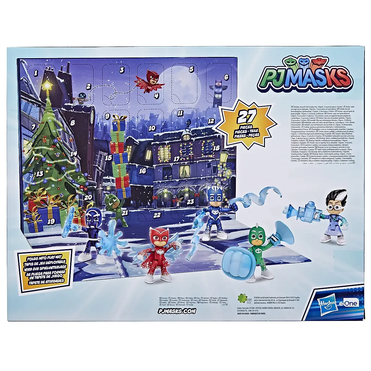 PJ Masks Kids Advent Calendar, 24 Daily Surprise Toys Including PJ Masks Action Figures, Accessories, and Stickers, Countdown Calendar, Ages 3 and Up
