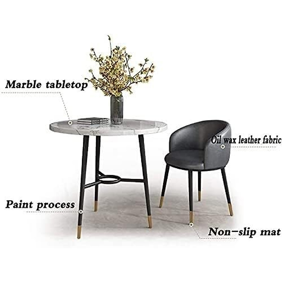 Office Reception Room Club Table, Round Negotiation Reception Tables and Chairs Combination Business Conference Room Coffee Table, Space-Saving, Suitable for Lounge (Color : Khaki)