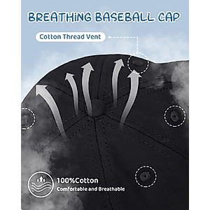 Century Star Toddler Baseball Hat Cotton Infant Baby Baseball Cap Adjustable Kids Toddler Hat for Boy Girls Baby Sun Hat Black 1-2 T