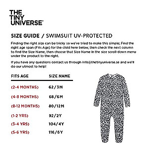 The Tiny Universe UV Protection Sunsuit Rash Guard, Long Sleeve - Unisex One Piece Baby Boys and Girls, UPF 50+ Toddler Swimsuit