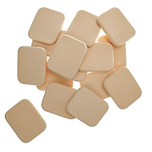 25 Pcs Women's Square Soft Makeup Beauty Eye Face Foundation Blender Facial Smooth Powder Puff Cosmetics Blush Applicators Sponges Use for Dry and Wet