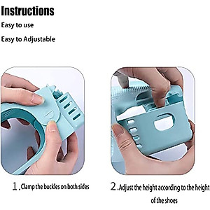 RISETEX Shoe Slots Organizer 12 Pack Black,Shoe Organizer for Closet,Shoe Stackers Increase Space by 200%,Adjustable 4 Level Shoe Space Saver,Double Deck Shoe Rack Holder for Closet (12pack-Black)