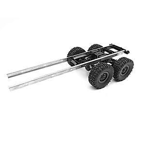 ZJchao Oil Trailer Chassis Spare Tire Kit, for WPL 1/16 B36 B-36 B36K B36KIT Military Truck Car Spare Parts DIY Car Accessoy