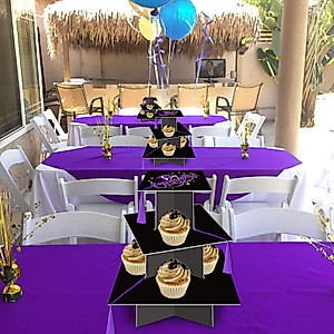 Graduation Decorations 2024 Graduation Cap Cupcake Stand with Tassel Graduation Party Favors Table Decor Grad Party Supplies (Purple)