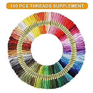 INSCRAFT Embroidery Floss Kit, 364 Pack Embroidery Cross Stitch Kit with 200 Colors Friendship Bracelets Floss and Cross Stitch Tools for Embroidery and Friendship Bracelet String Make