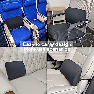 awave bloom Inflatable Lumbar Support Pillow for Car Seat and Office Chair, with Adjustable Internal Air System, Back Support for Home, Travel