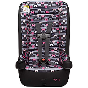 Disney Baby Jive 2 in 1 Convertible Car Seat,Rear-Facing 5-40 pounds and Forward-Facing 22-65 pounds, Minnie Stripes