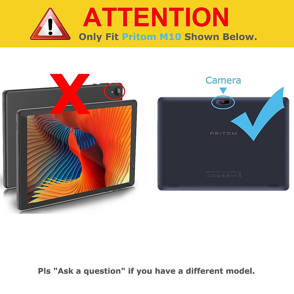 (for DigiLand 10.1 Tablet Case DL1036) Transwon Case for Pritom 10 Inch Tablet Tronpad M10/ Pritom Touch 10 Tablet/DigiLand DL1036 Tablet - Black