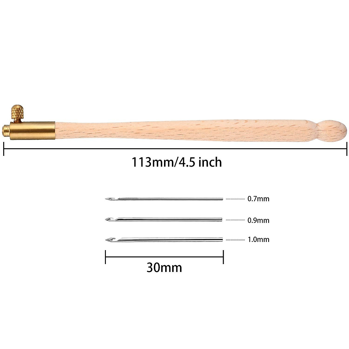 Tambour Hook with 3 Needles Tambour Embroidery Kit Tambour Crochet Hook Kits Sequin Beads Needle Set