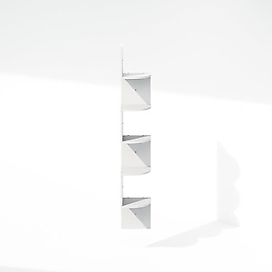 Furinno 5-Tier Floating Corner Shelf, Wall Mount Shelves for Storage and Display, White