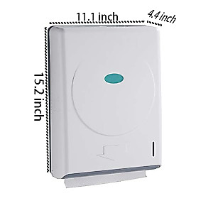 Paper Towel Dispenser Wall Mount, C Fold Paper Towel Dispenser, Multifold Towel Dispenser for Home and Commercial Use, Bathroom Tissue Holder,White by Cq acrylic