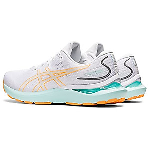 ASICS Women's Gel-Cumulus 24 Running Shoes, 8.5, White/Orange POP