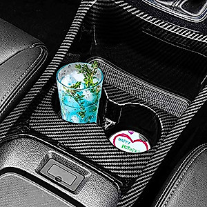 Black Ceramic Car Coasters, Absorbent Car Coasters, Drink Cup Holder Coasters with A Finger Notch for Easy Removal, 6 Pack