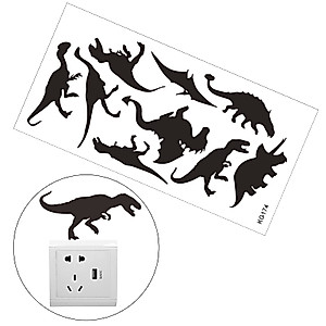 Dinosaur Light Switch Decal Sticker,Cute Dinosaurs Bedroom Wall Sticker Peel & Stick Cartoon Wall Art Home Decor Stickers