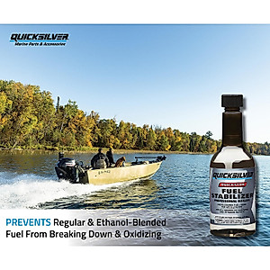 Quicksilver 8M0047922 Quickstor Fuel Treatment and Stabilizer, 12 Oz.