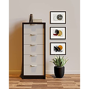 PEALSN 5x7 Picture Frame Set of 6, Display Pictures 4 x 6 with Mat or 5 x 7 Without Mat for Wall Mounting or Table Top Display, Photo Frames Collage for Wall Decor, Black.