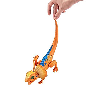 Robo Alive Lurking Lizard Series 3 Orange by ZURU Battery-Powered Robotic Light Up Interactive Electronic Reptile Toy That Moves (Orange)