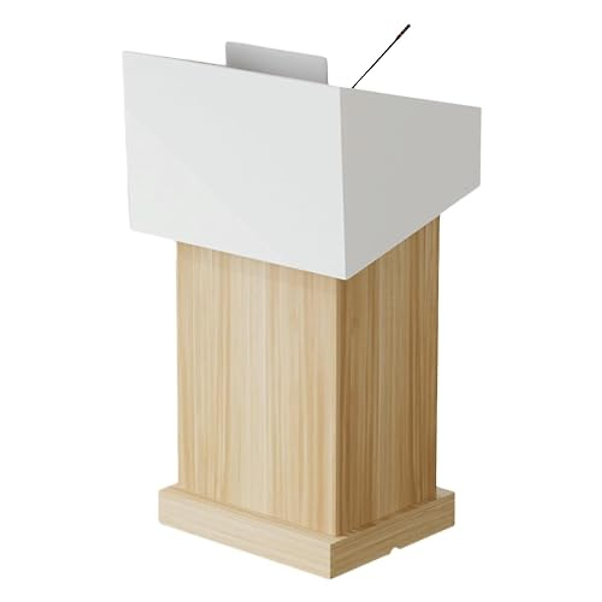 Wooden Podium Floor-Standing Pulpits with Storage Shelves and Drawers Lecterns Large Presentation Stand Speaking Lectern