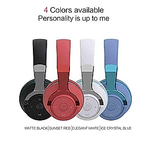 Wireless Bluetooth Headphones Active Noise Cancelling Headphones Over Ear Headphones Wireless Headset with Deep Bass Memory Foam Ear Cups On-Ear Headphones Bluetooth Earphones Gym Headphones (White)