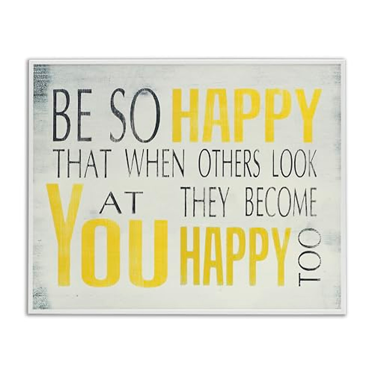 Stupell Industries Be So Happy Typography, Design by Holly Stadler Wall Art, 16x20, Multicolor