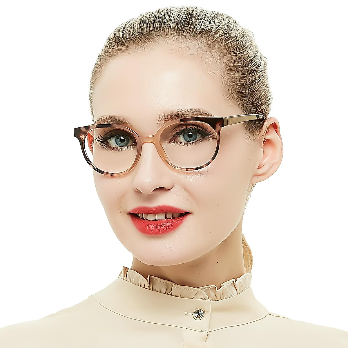 OCCI CHIARI Small Round Reading Glasses Women Stylish Readers for Petite Face(Brown 2.5x) 1.0 1.25 1.5 1.75 2.0 2.25 2.5 2.75 3.0 3.5 4.0 5.0 6.0
