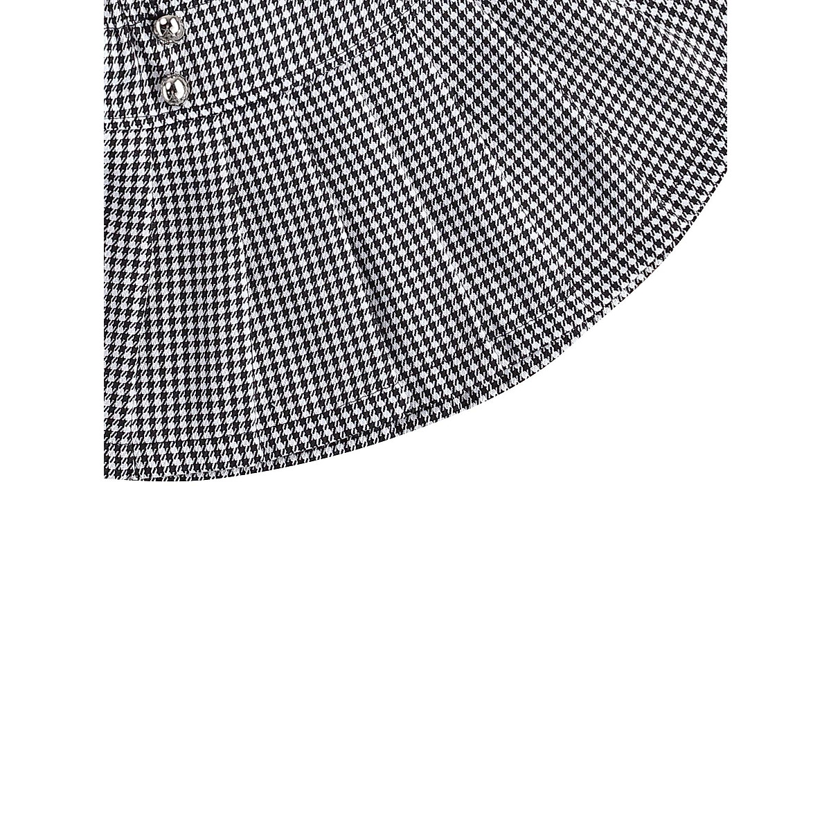 Sasaerucure Kids Toddler Baby Girl Outfit Knitted Long Puff Sleeve Sweater Tops with Houndstooth Skirt 2pcs Winter Spring Clothes Set (Black, 6-7 Years)