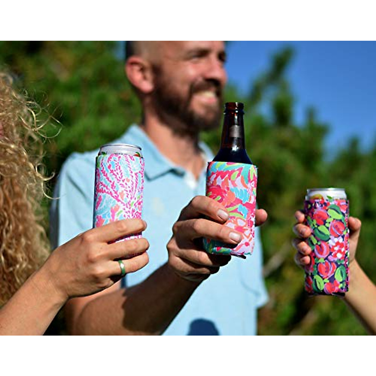 Baxendale Tall Can Sleeve for Slim Can and Tall Beer Cans - Set of 6 12oz Skinny Sleeve Insulated Cooler Sleeves to Keep Drinks Cold - Compatible with Truly, Michelob Ultra, Seltzers, Redbull and More