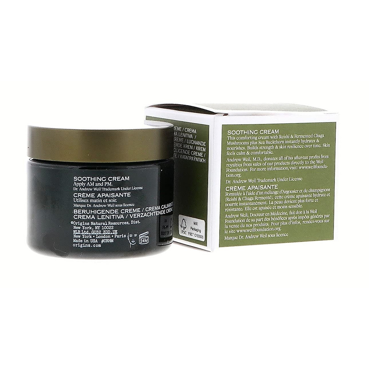 Origins Mega-Mushroom Skin Relief Soothing Face Cream, 1.7 Ounce (1375831)
