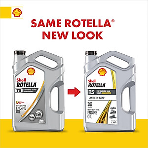 Shell Rotella T5 Synthetic Blend 15W-40 Diesel Engine Oil, 1 Gallon