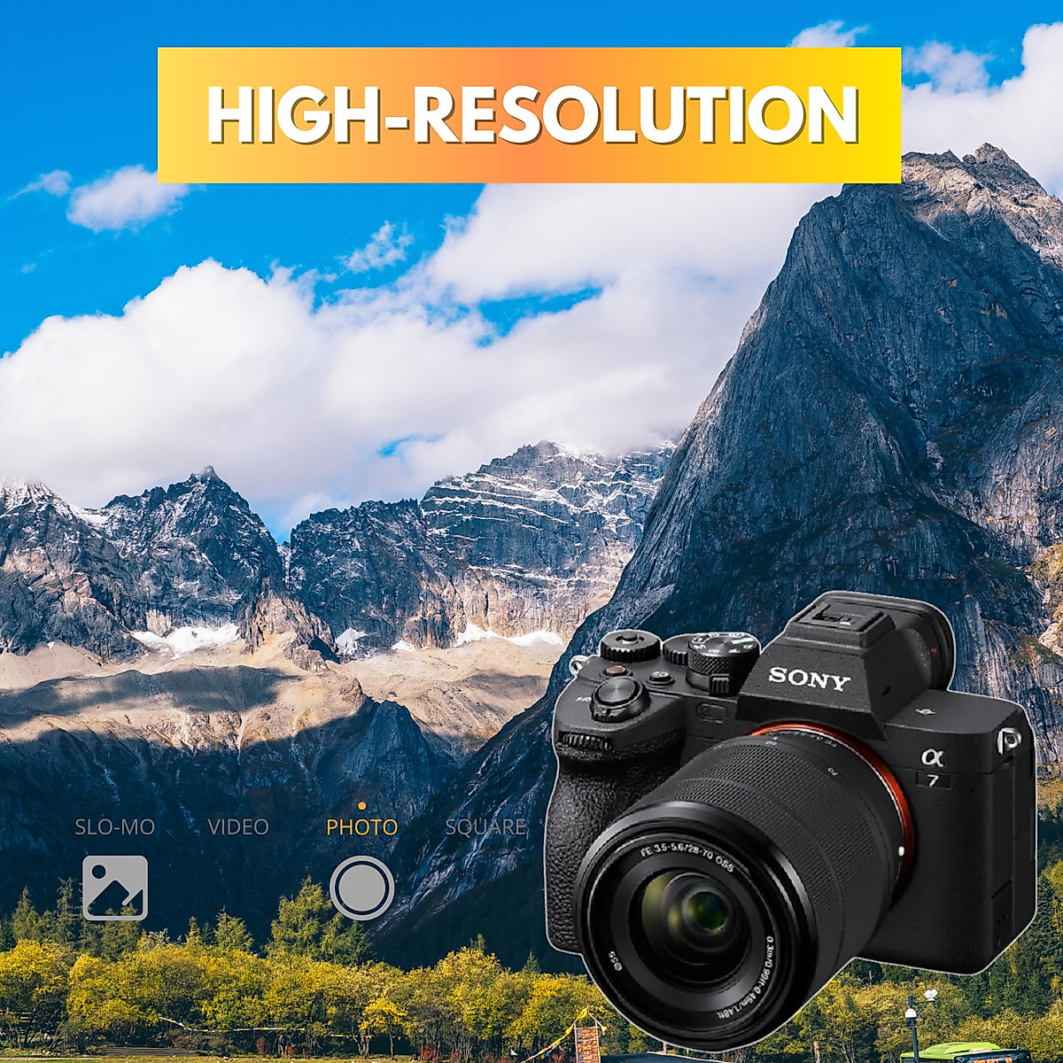 Sony Alpha 7 IV Full Frame Mirrorless Camera with 28-70mm Lens + Deluxe Carrying Case + Cleaning Cloth + Sandisk 128GB SD Card- Sony Zoom Lens 4K 60p Video Professional Accessory Kit