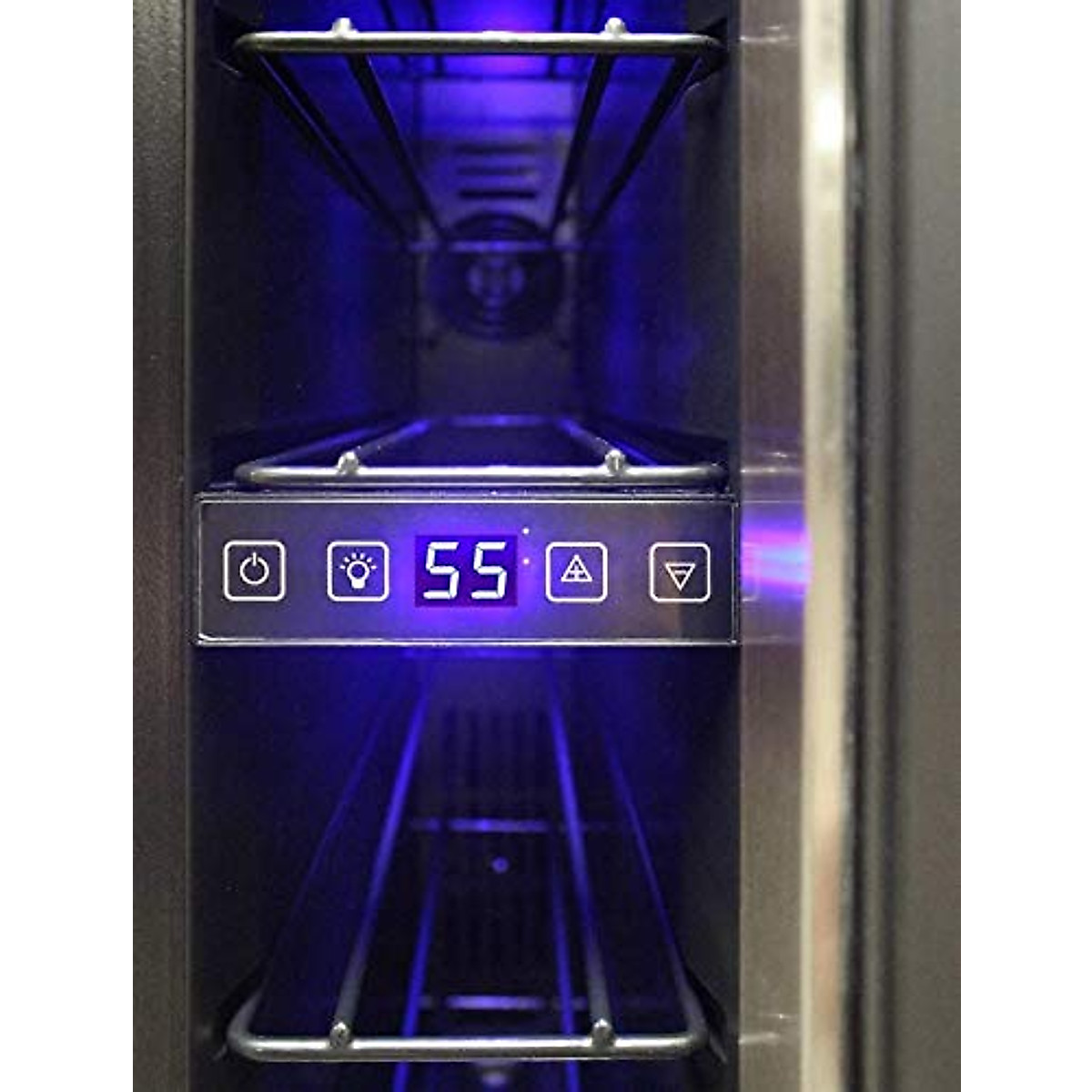 Vinotemp 7 Bottle Built-in Style Wine Cooler with Stainless Steel Door Trim and Dual Pane Glass