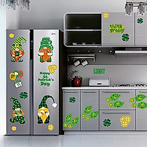 DmHirmg St. Patrick's Day Window Clings, Upgraded St. Patrick's Day Static Window Sticker,Window Sticker for St. Patrick's Day 9 Sheets