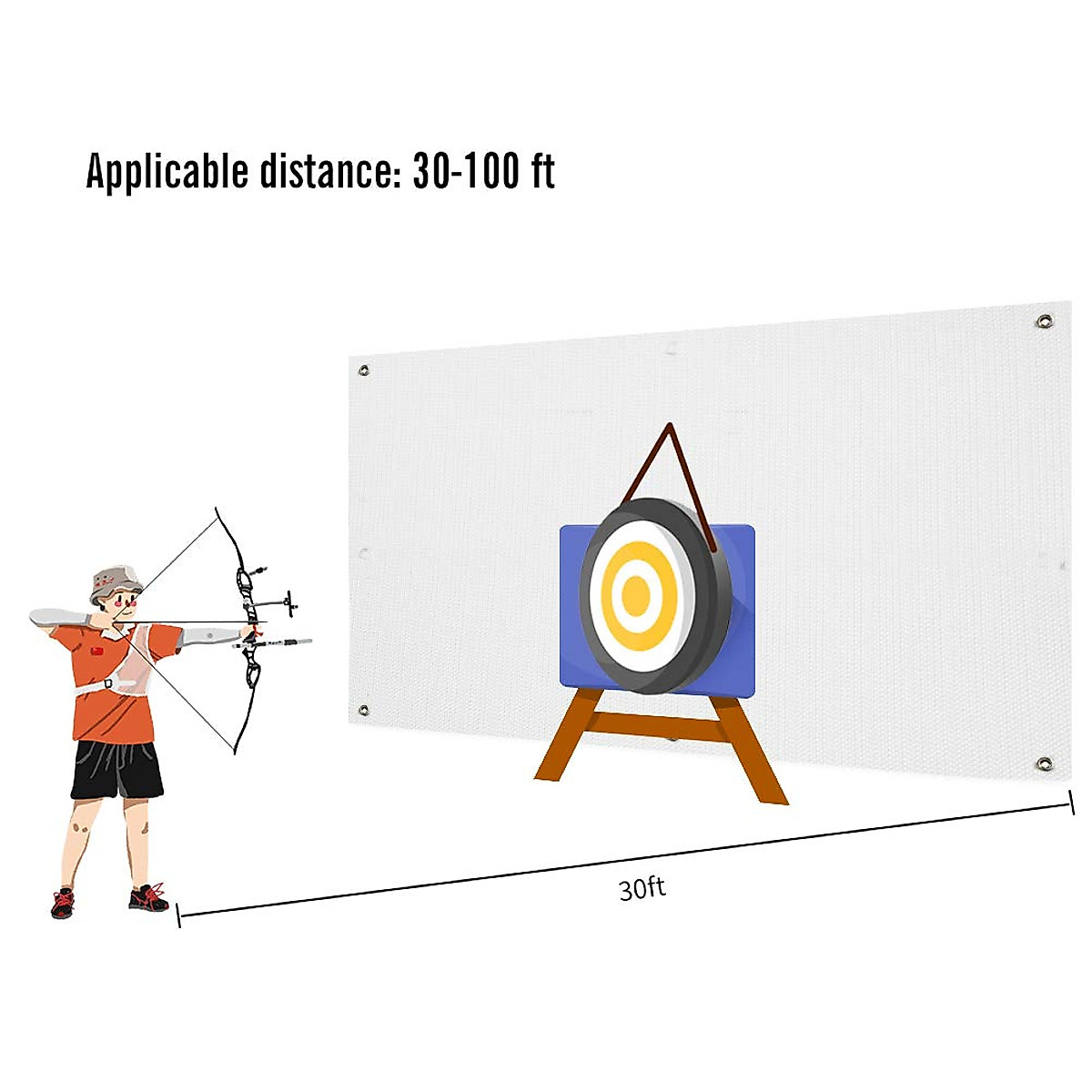 Aoneky 55lb Archery Backstop (5x10 ft)
