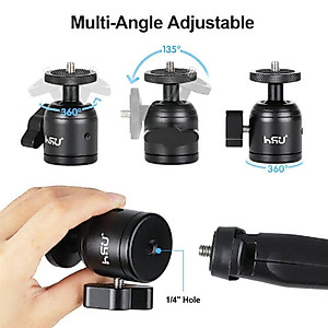HSU Magnetic Camera Mount Base Kit with Mini Ball Head for GoPro, with Aluminum 1/4"-20 GoPro Tripod Mount Compatible with GoPro Hero 11/10/9/8/7/6/5 Insta360/ Osmo Action/DSLR Camera (3.5” Base)