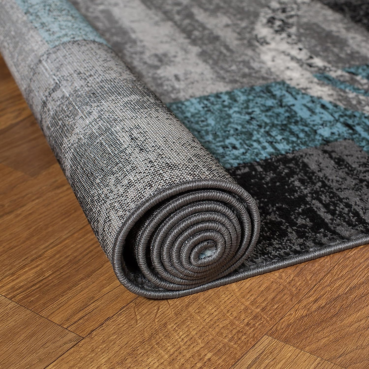 Rugshop Contemporary Abstract Circle Design Soft Area Rug - 3'3" x 5' Gray