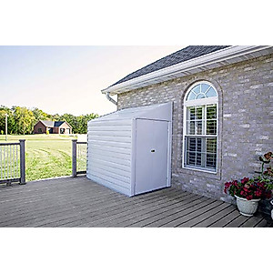Arrow Shed 4' x 7' Yardsaver Compact Galvanized Steel Storage Shed with Pent Roof