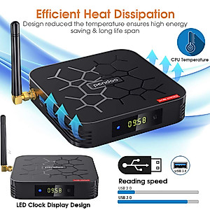 Android TV Box 10.0, X6 PRO Android Box 4GB RAM 64GB ROM Allwinner H616 Quad-core 64bit, Support 2.4G/5.8G WiFi 4K Utral HD / 3D / H.265 with Bluetooth Smart TV Box