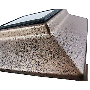 2 Pack Solar Powered Copper Outdoor Garden Deck Patio Fence Pathway Post Light