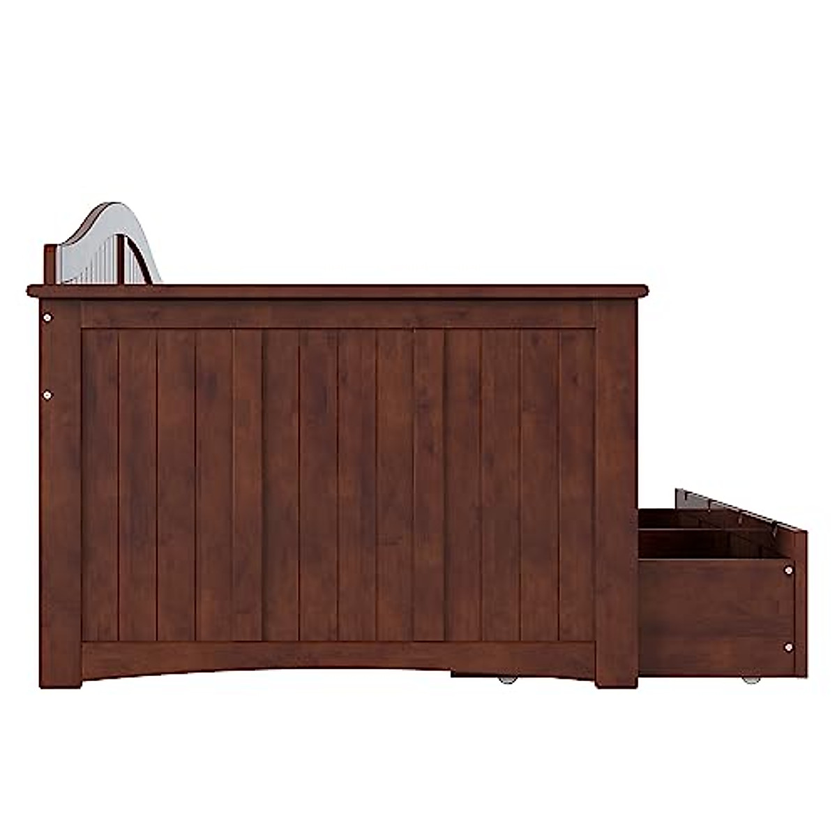 AFI, Nantucket Twin Size Wood Daybed Frame with 2 Storage Drawers, Walnut (Brown)