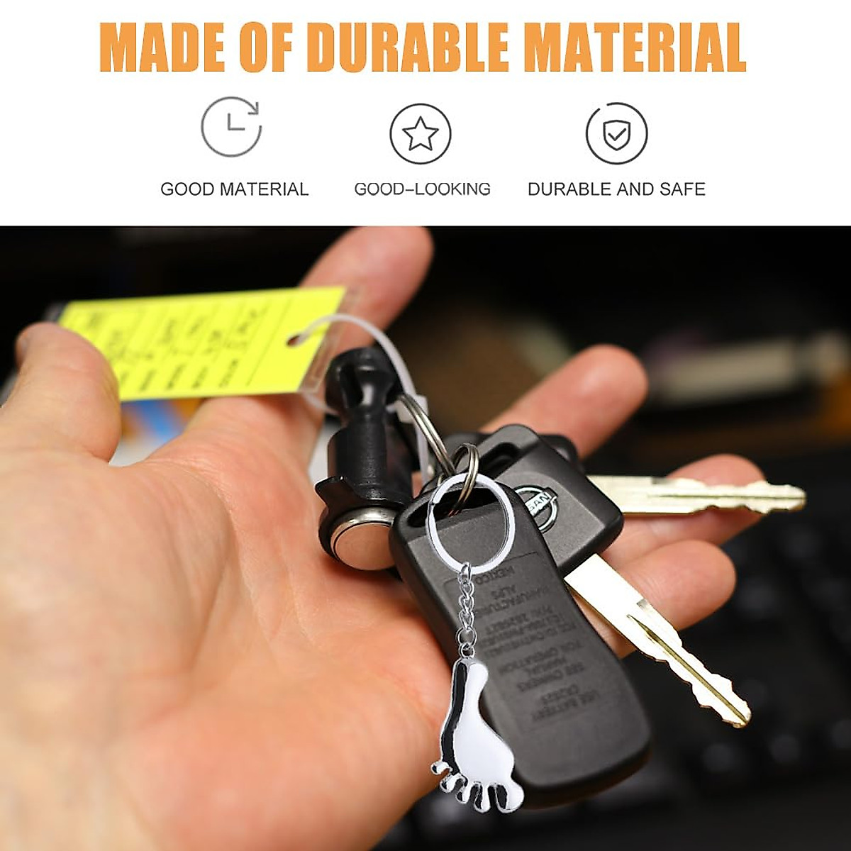 COLLBATH 3pcs Key Chain Car Key Holder Car Key Ring Metal Keychain Friendship Keys Holder Decorative Keyring Foot Shape Keyring Bag Hanging Key Ring Foot Shaped Keychain Footwear Bags Baby