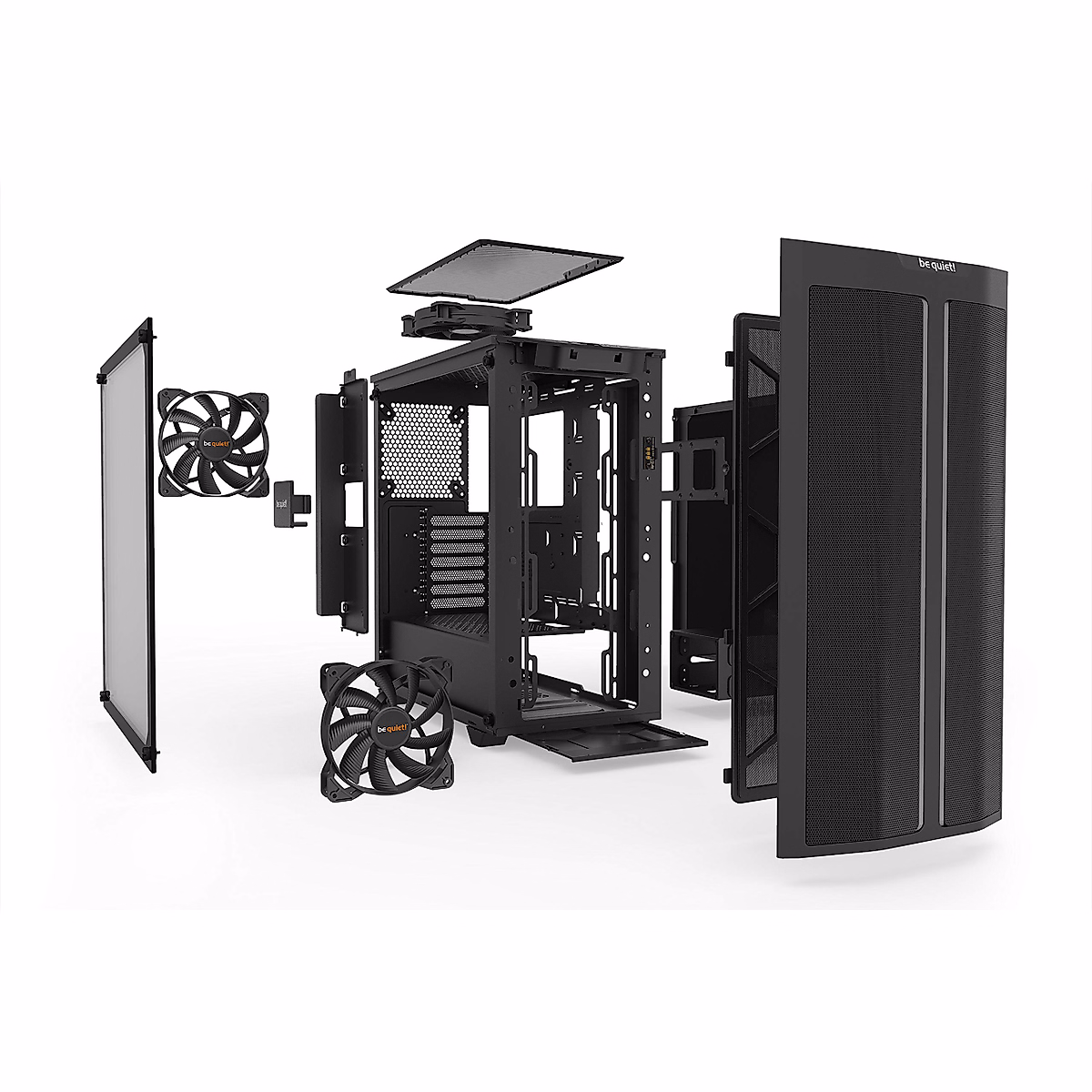 be quiet! Pure Base 500DX ATX Mid Tower PC case | ARGB | 3 Pre-Installed Pure Wings 2 Fans | Tempered Glass Window | Black | BGW37