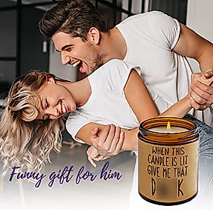Anniversary Birthday Gifts for Him Her - Funny Gifts for Men, Boyfriend Gifts, Husband Gifts - Naughty Gifts for Girlfriend, Boyfriend, Husband, Wife - Citrus Scented Candles