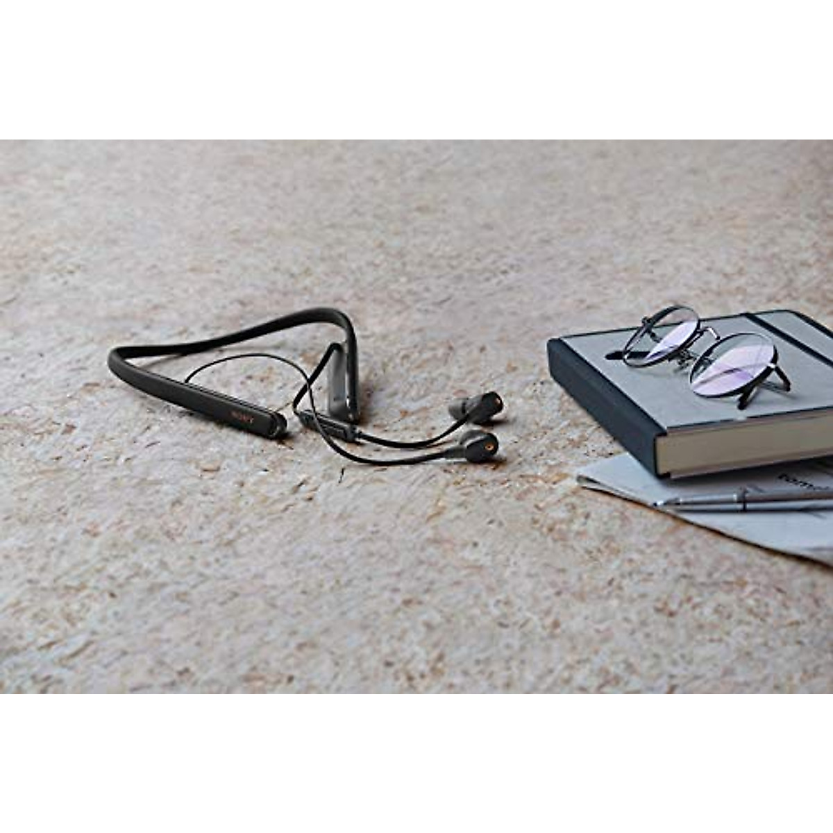 Sony WI-1000XM2 Industry Leading Noise Canceling Wireless Behind-Neck in Ear Headset/Headphones with mic for phone call with Alexa Voice Control, Black (Renewed)