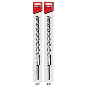 Makita 2 Pack - SDS-Plus 3/4” Drill Bits For SDS+ Rotary Hammers - 10" Deep Drilling Into Concrete & Masonry