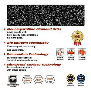 SHARPAL 162N Double-sided Diamond Sharpening Stone Whetstone Knife Sharpener |Coarse 325 / Extra Fine 1200 Grit | Storage Case with NonSlip Base & Angle Guide (8 in. x 3 in.)