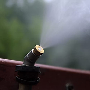 uxcell Brass Misting Nozzle - 10/24 UNC 0.1mm Orifice Dia Replacement Heads for Outdoor Cooling System - 10 Pcs