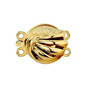 The Pearl Source Yellow Gold Plated 6.0-6.5mm AAAA Quality Round White Freshwater Cultured Pearl Double Strand Bracelet for Women