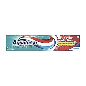 Aqua Fresh Cavity Protection Fluoride Toothpaste Cool Mint -5.6 Ounce (Pack of 2)